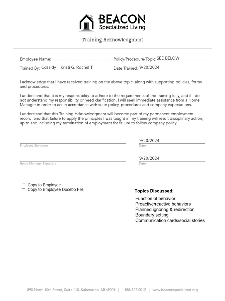 Lo Staff Training | PDF