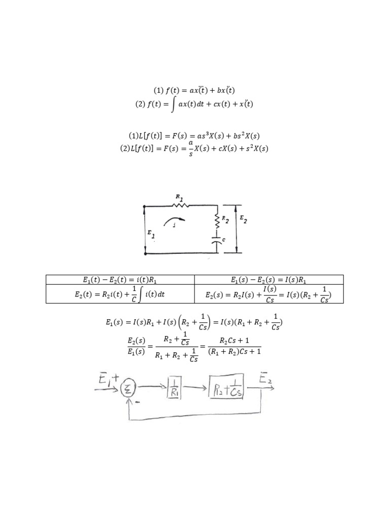 1950 MIET 2006 Automatic Control Tutorial 1 Solution | PDF | Electronic Engineering | Electricity