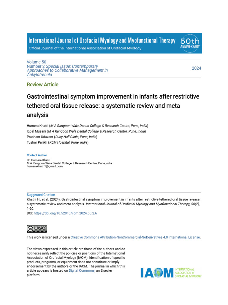 Gastrointestinal Relief Post Frenotomy | PDF | Gastroesophageal Reflux ...