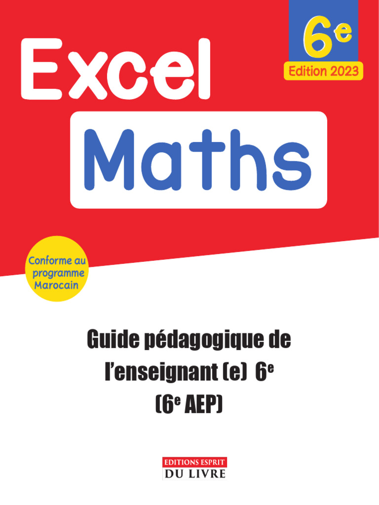 Guide Excel pour Maths 6ème | PDF | Nombre | Multiplication
