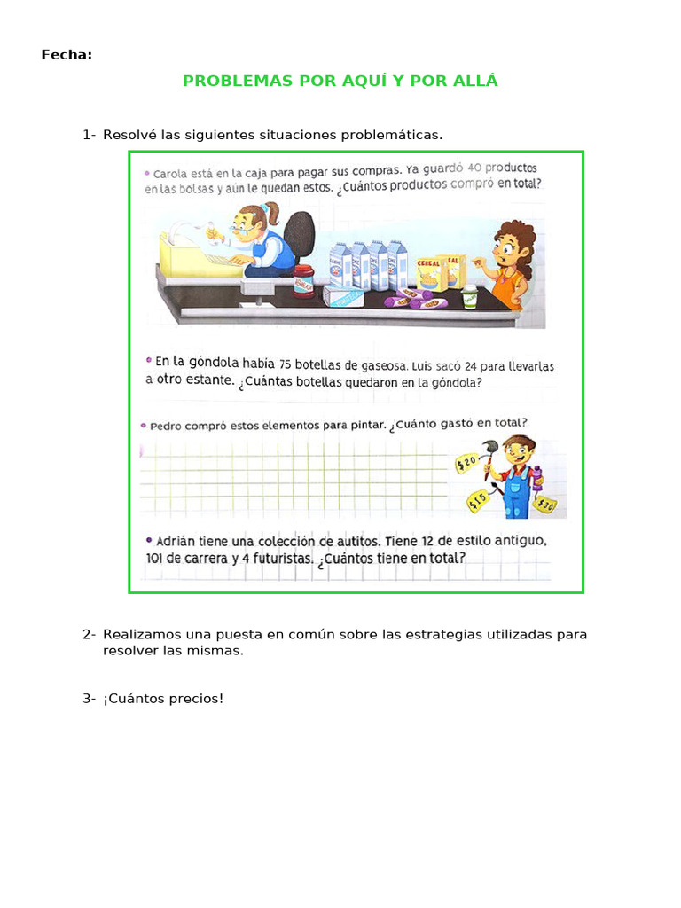 4 MATE PROBLEMAS POR AQUÍ Y POR ALLÁ | PDF