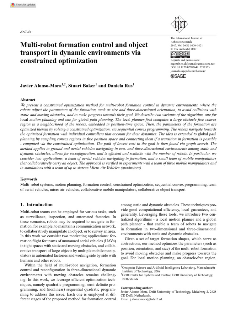 Alonso Mora Et Al 2017 Multi Robot Formation Control and Object Transport in Dynamic ...