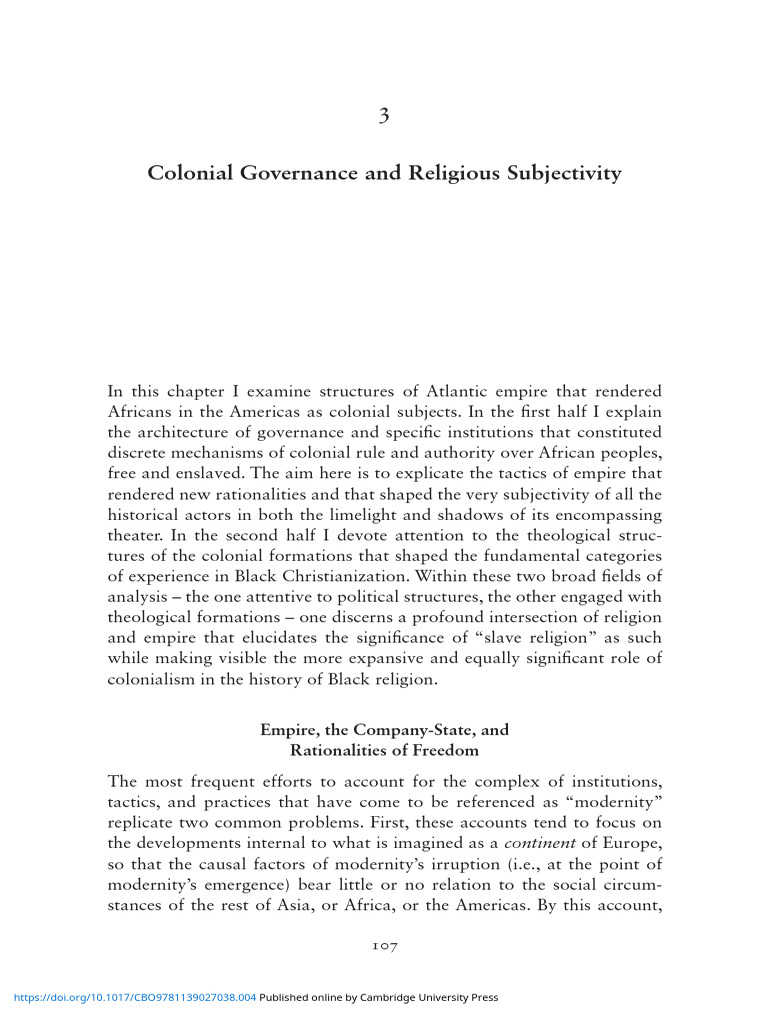 06.3 PP 107 156 Colonial Governance and Religious Subjectivity | PDF ...