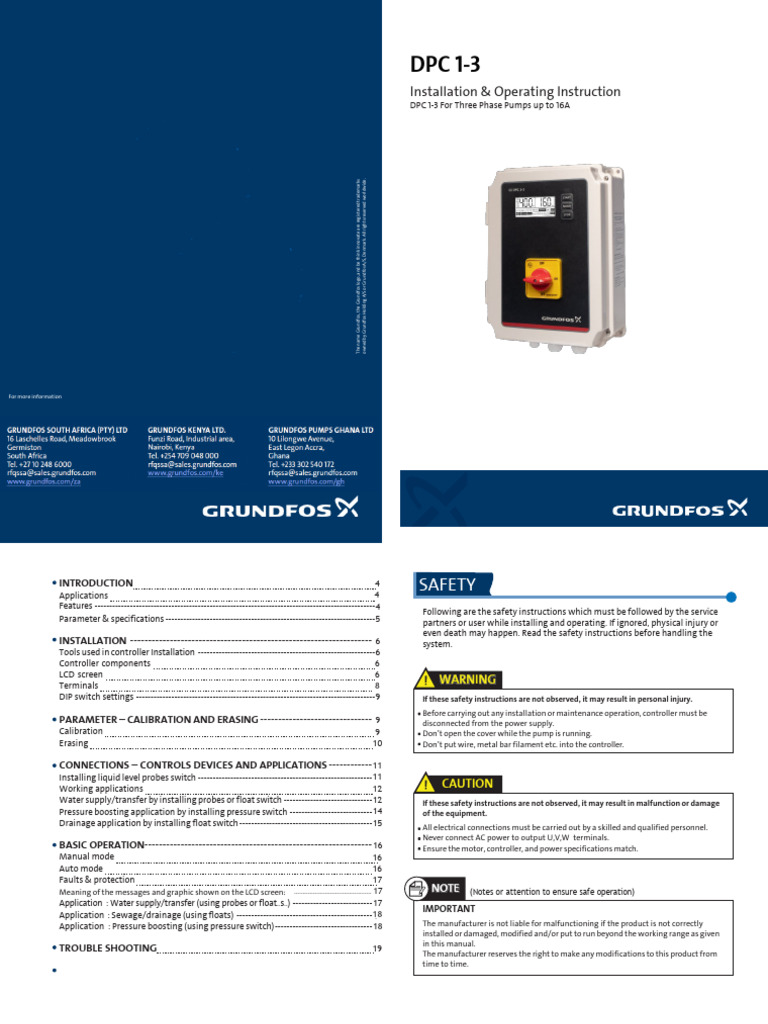 DPC 1-3 | PDF | Switch | Pump