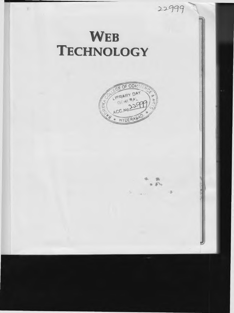 Web Technology - Kalyani Publishers - Text Book (1) | PDF | Hyperlink ...