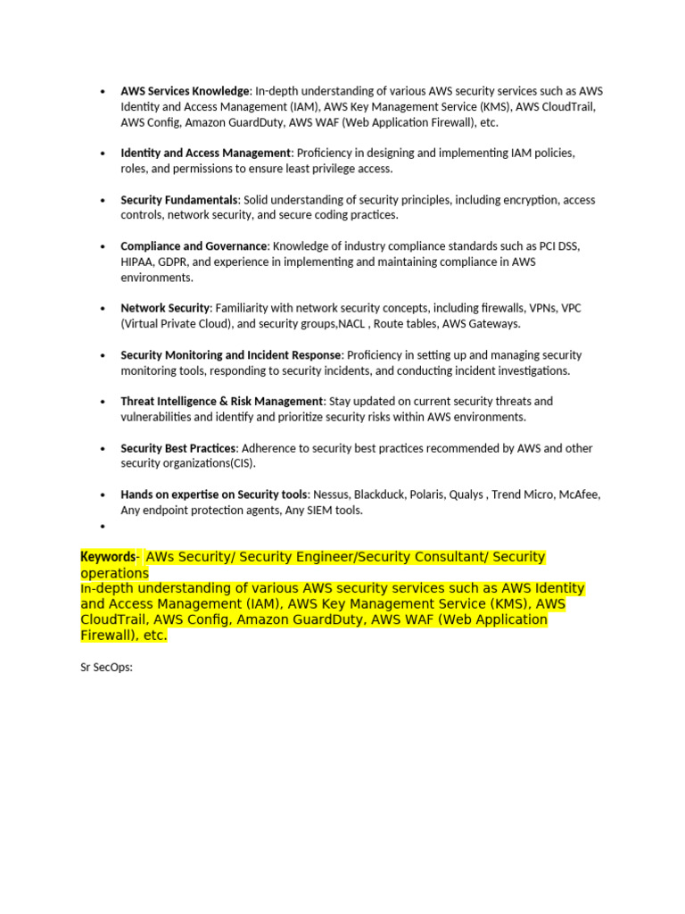 SecOps Requirement | PDF