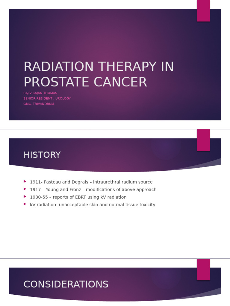 radiation in ca prostate | PDF | Radiation Therapy | Prostate Specific ...