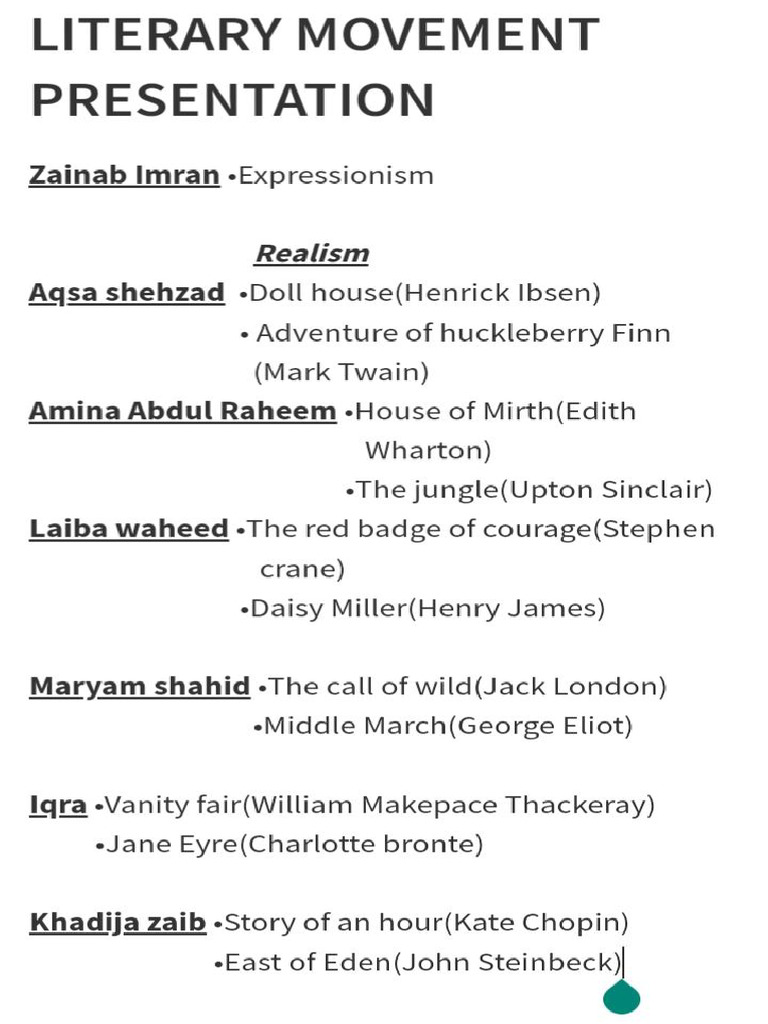 Literary Movement | PDF