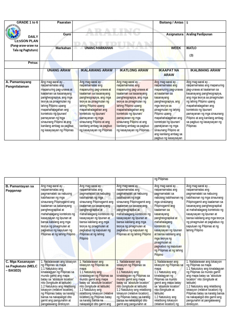 Ap5 DLP Q1 Week3 | PDF