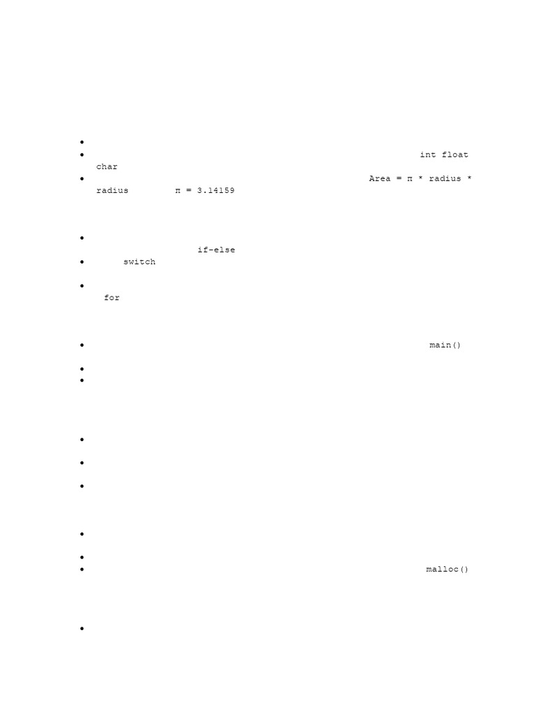 Exercices On C Programming Language Pdf Computer Program Programming