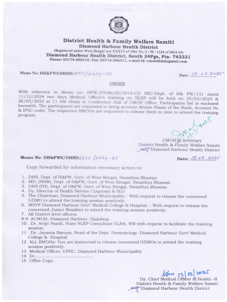 Medical Officers Training On NLEP | PDF