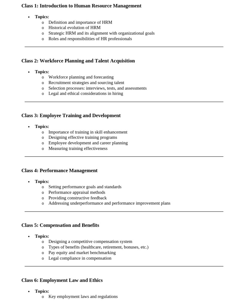 Apendix - Topic Outline (1) | PDF | Human Resource Management | Mindfulness