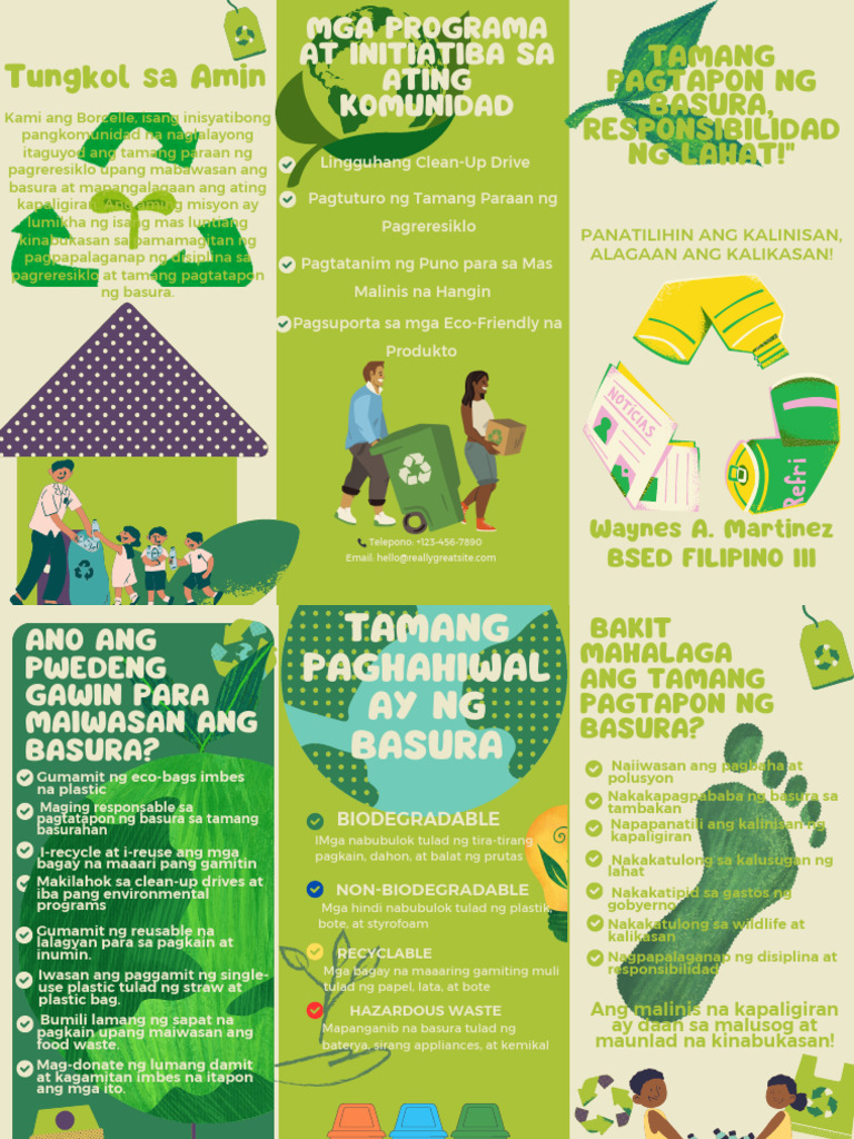 Tamang Pagtapon NG Basura, Responsibilidad NG Lahat! | PDF