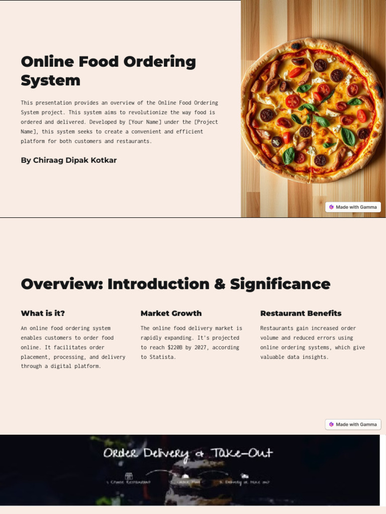 Online Food Ordering System Overview | PDF | Menu (Computing) | Point ...