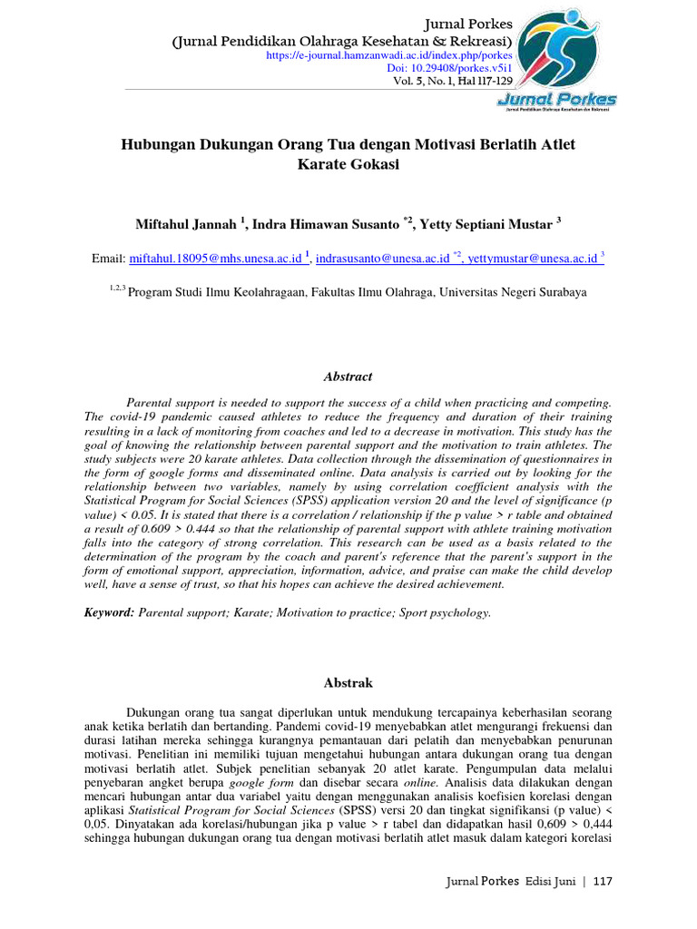 Hubungan Dukungan Orang Tua Dengan Motiv | PDF