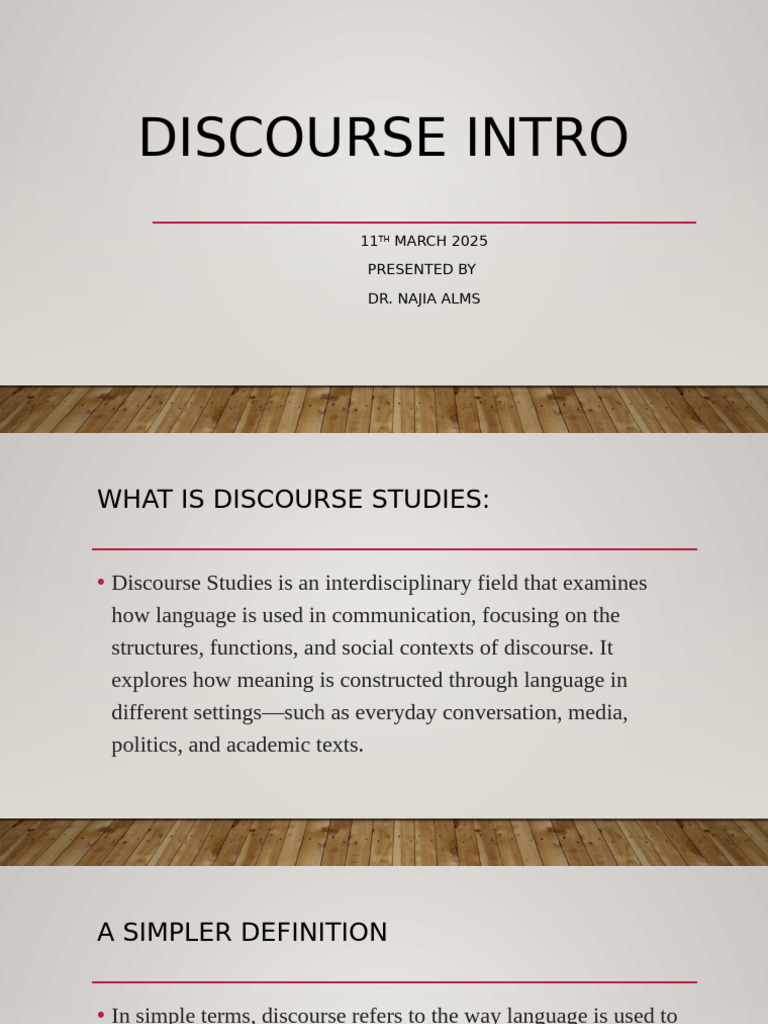 Discourse Intro | PDF | Discourse | Rhetoric