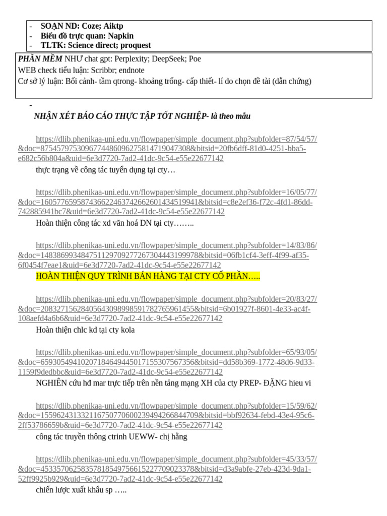 Các Note KLTN | PDF