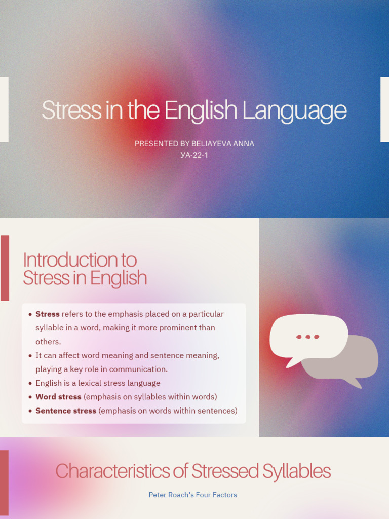 Importance of Stress in English Language | PDF | Stress (Linguistics ...