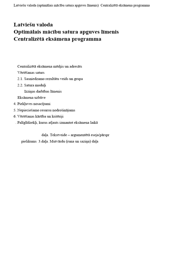 Latviesu Valoda OL 2025 | PDF