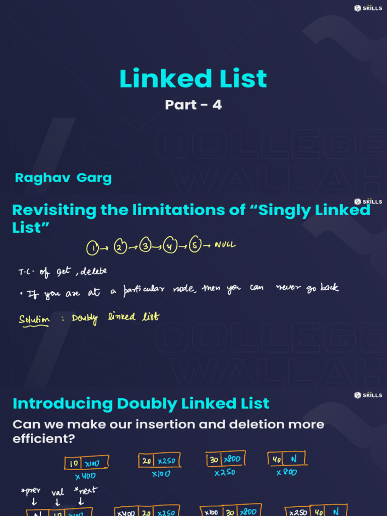 Linked List 04 Class Notes Decode Dsa With C 20 Pdf Algorithms And Data Structures