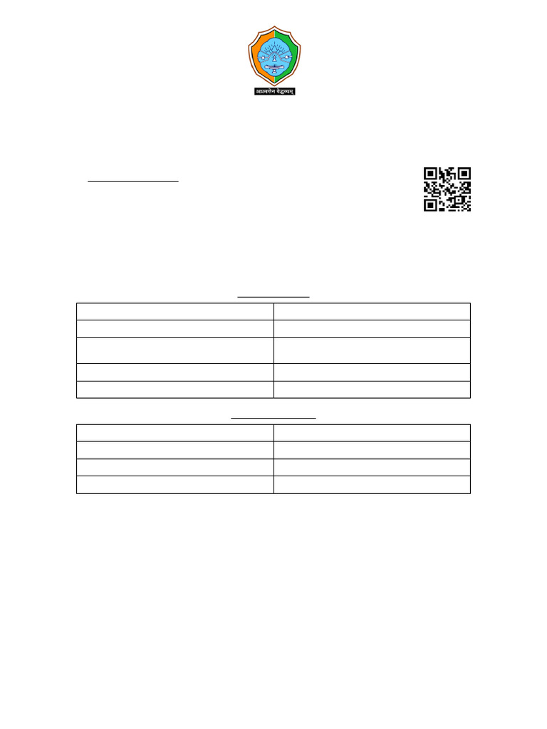 3rd Sem Form Fill Up | PDF