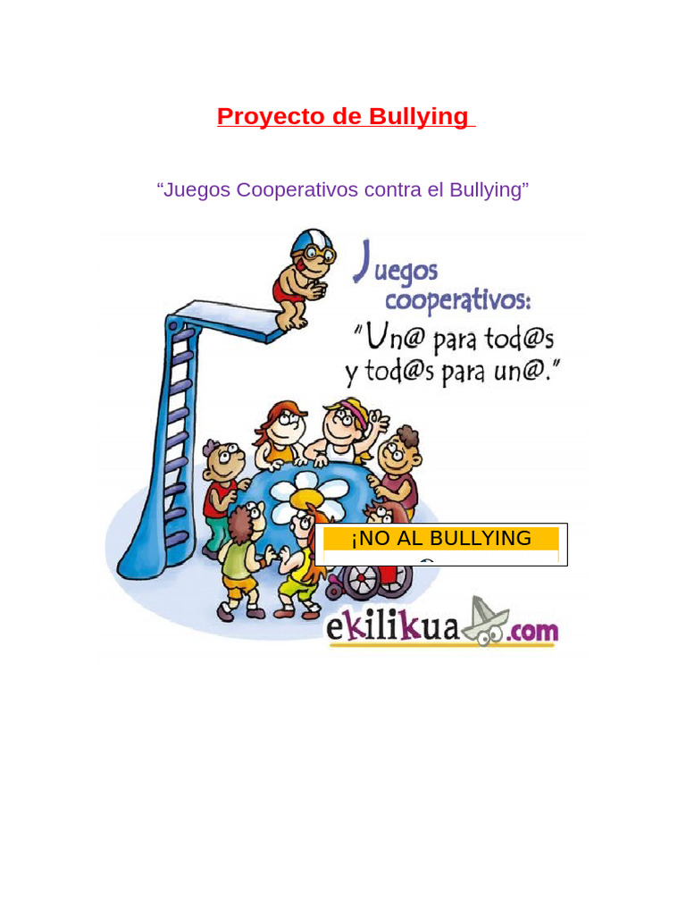 Juegos Cooperativos contra el Bullying | PDF | Violencia | Enseñando