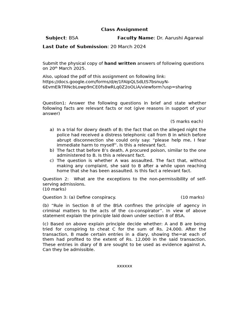 Assignment BSA | PDF