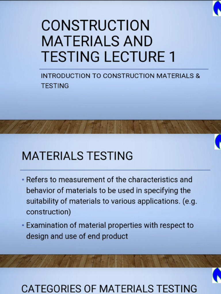 Introduction To Construction Materials & Testing | PDF