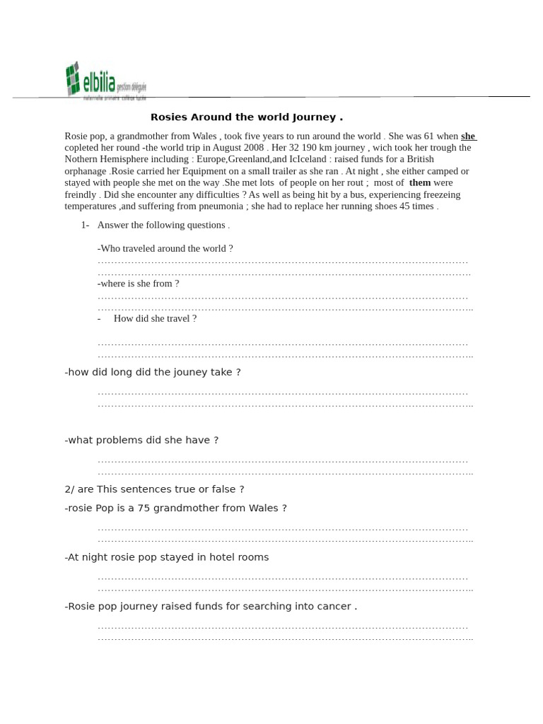 Rosies Around The World Journey | PDF