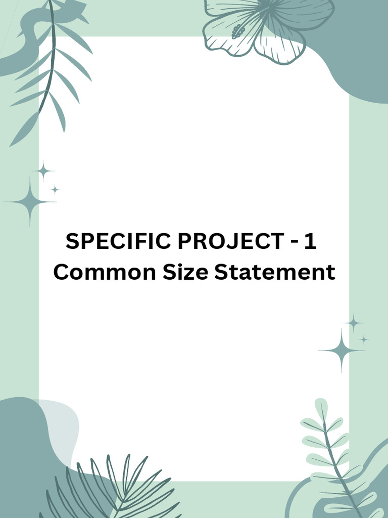 Specific Project - 1 Common Size Statement | PDF