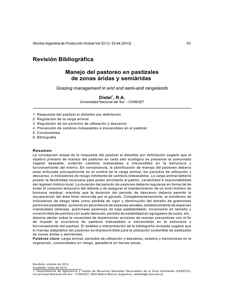 Manejo del pastoreo en zonas áridas | PDF | Pradera | Pasto