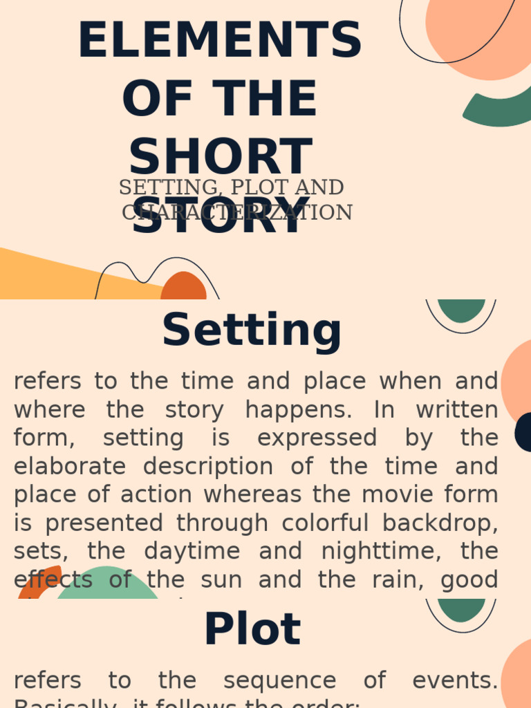English 10 q1 w3 Elements of Short Story | PDF | Plot (Narrative)