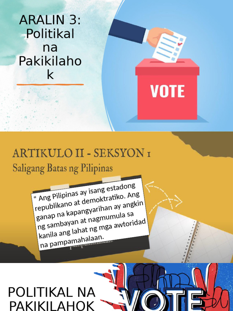 ARALIN-3-POLITIKAL-NA-PAKIKILAHOK (1) | PDF