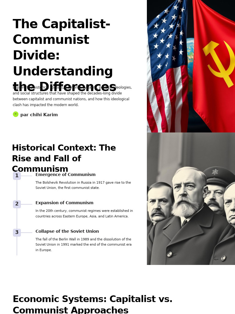 The Capitalist Communist Divide Understanding The Differences | PDF | Communism | Capitalism