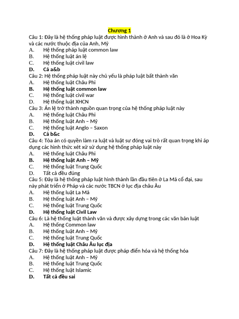 đề cương pháp luật KDQT 1 1 | PDF