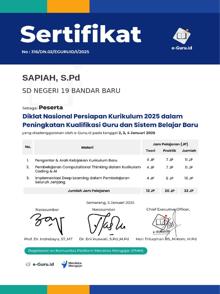 Sertifikat Sapiah 2 | PDF