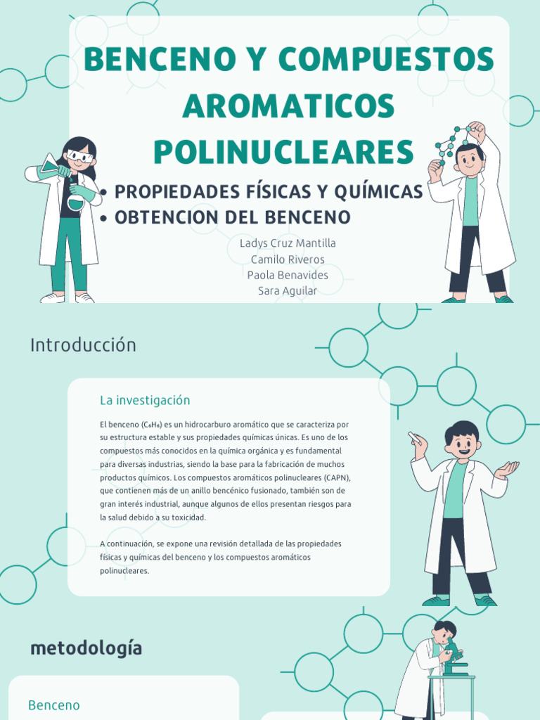 Propiedades Del Benceno Y Compuestos Aromáticos Pdf Benceno