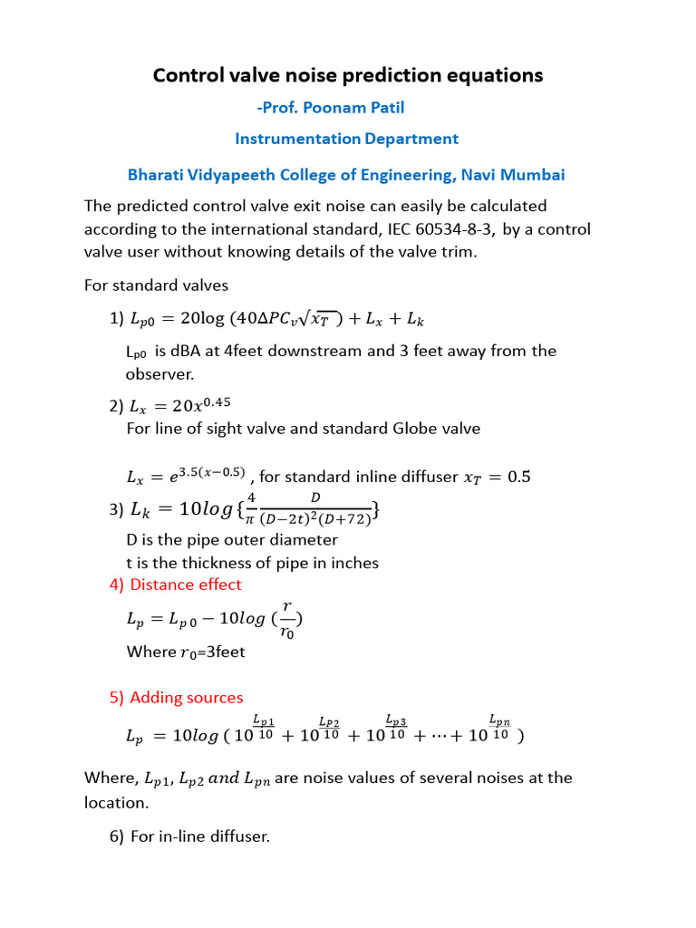 Control Valve Noise Prediction Methods | PDF | Valve | Thermal Insulation