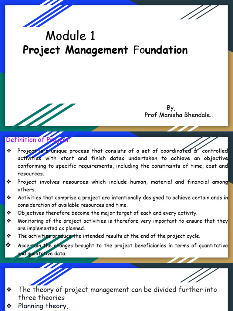Module 1 - Project Management Foundation | PDF | Project Management ...