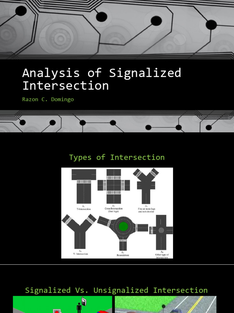 Module 6 - Analysis of Signalized Intersection | PDF | Intersection (Road) | Traffic