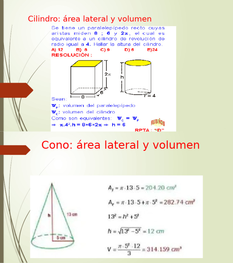 Cilindro y Cono | PDF