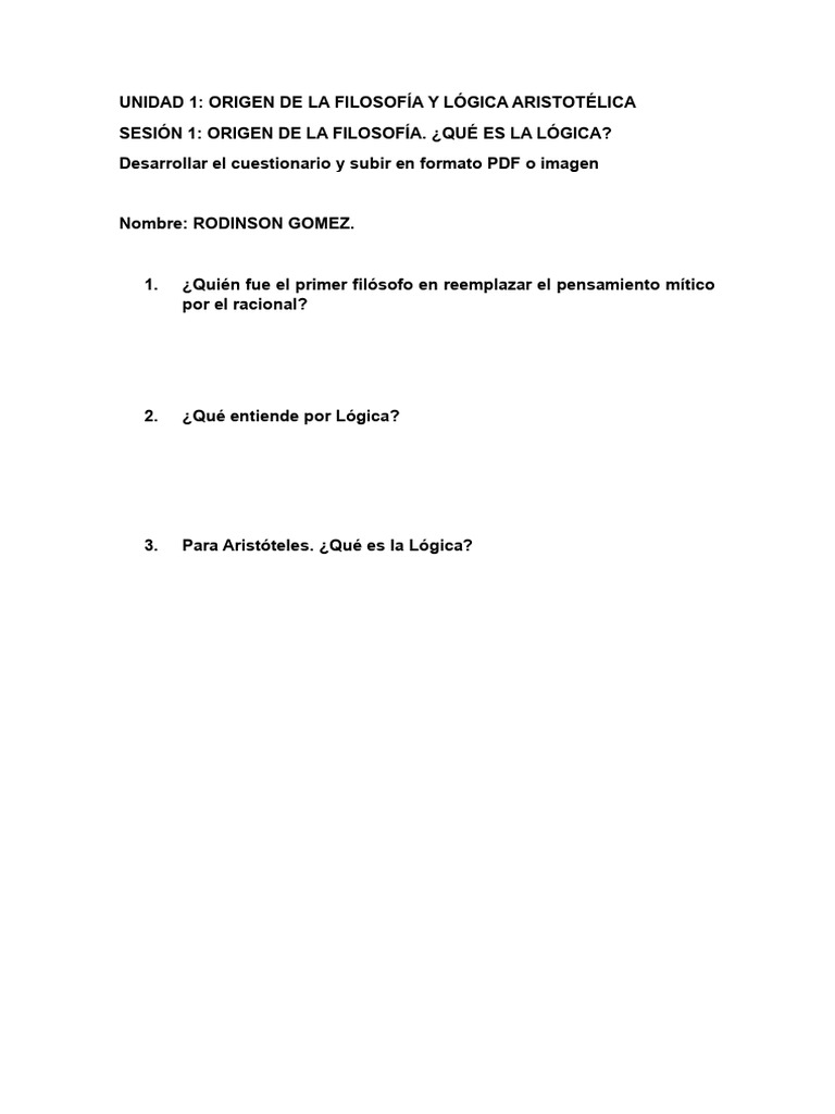 Filosofia U1s1 | PDF