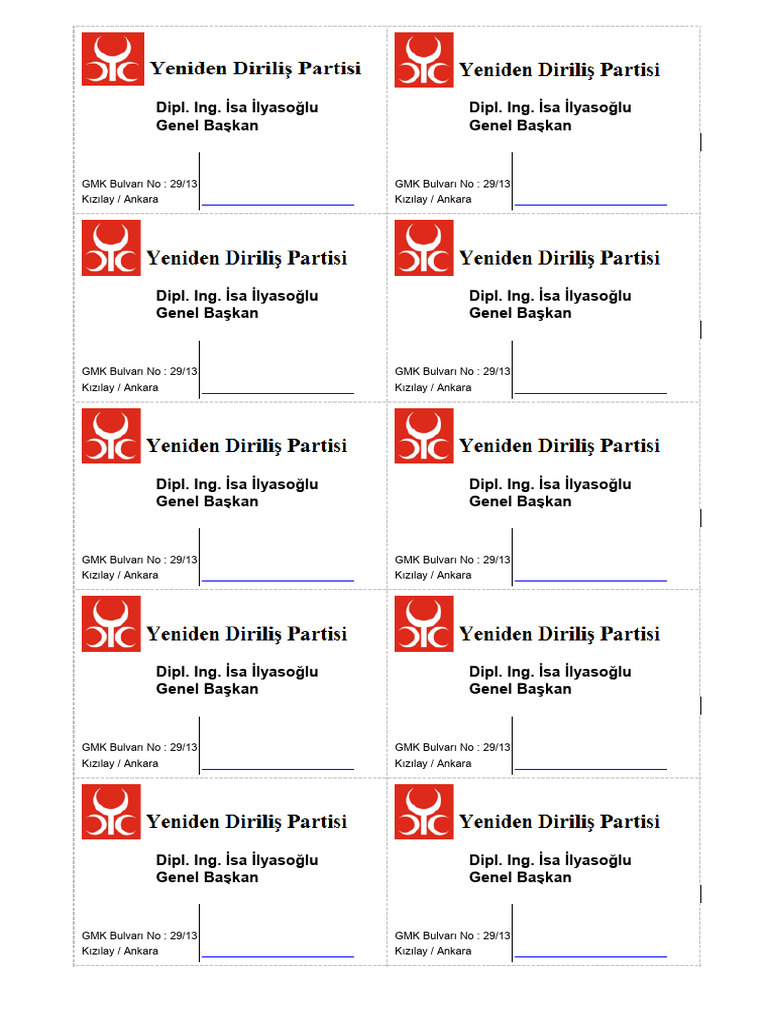 Kartvizit-YDP - İsa İlyasoglu | PDF