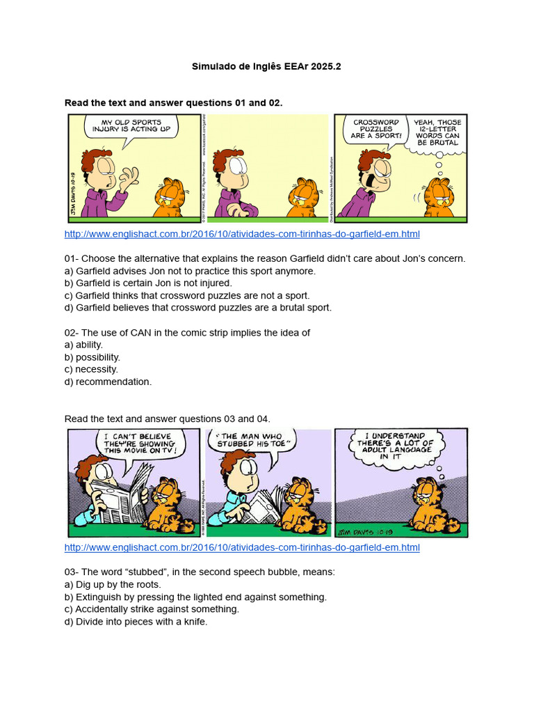 Simulado de Inglês EEAr 2025.2 | PDF | Climate Change | Polar Bear