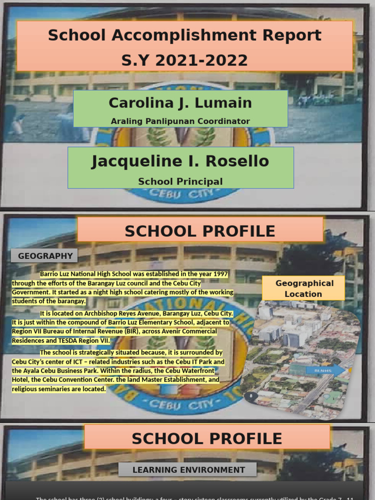 School Accomplishment Report | PDF | Schools | Learning