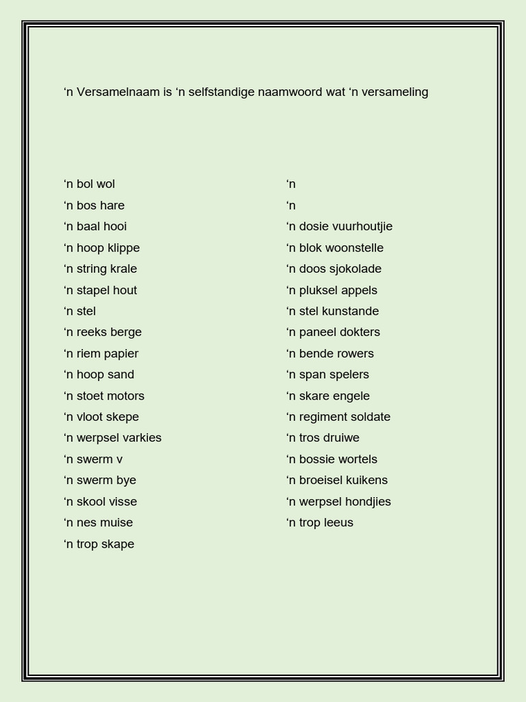 Grade 8 en 9 VERSAMELNAME | PDF