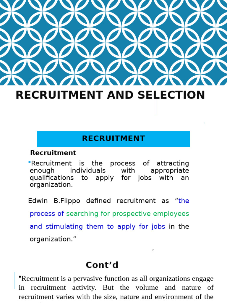 Recruitment and Selection Process Guide | PDF | Recruitment | Employment