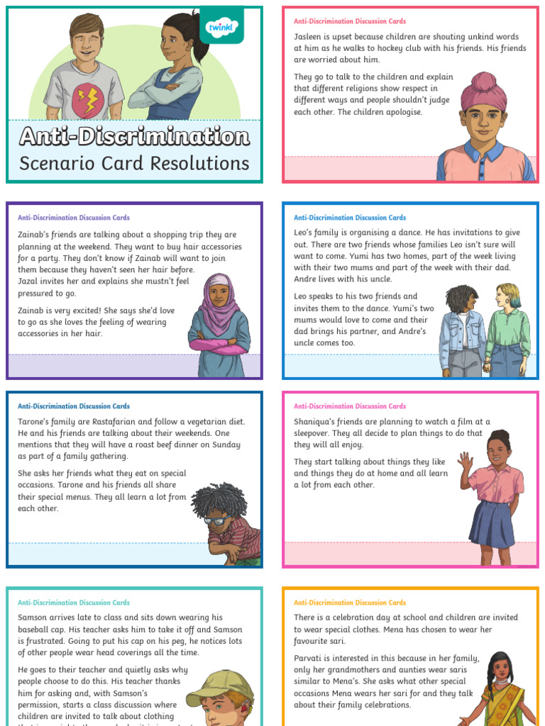 Anti-Discrimination Scenario Card Resolutions | PDF
