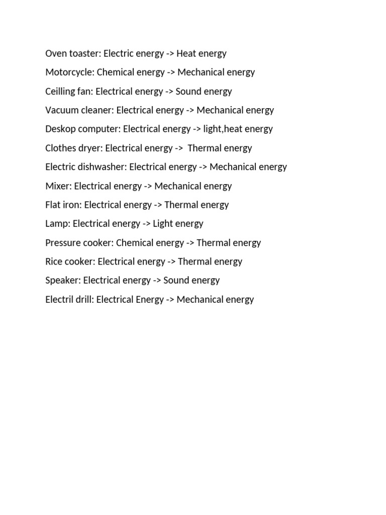 Energy Transformations in Toasters | PDF