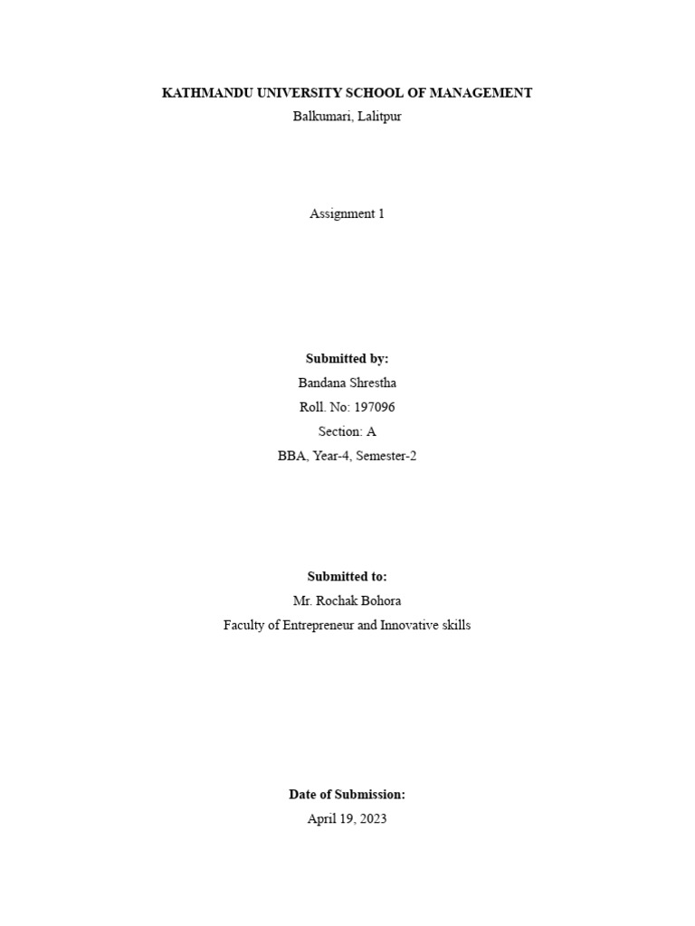 Assignment 1 - Bandana Shrestha | PDF | Logistics | Data Analysis